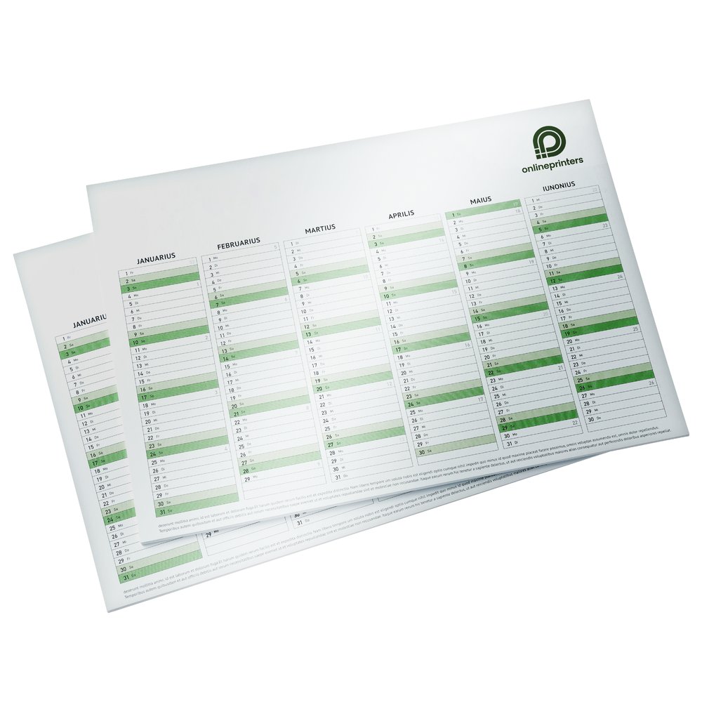 Calendrier annuel avec couleurs à effets, A5, A5 chez Onlineprinters